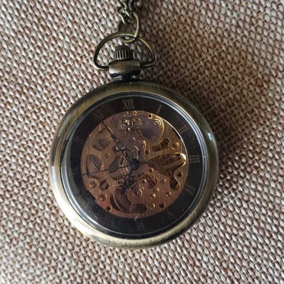 Vintage | Jewelry | Vintage Pendant Clock With Long Chain | Poshmark